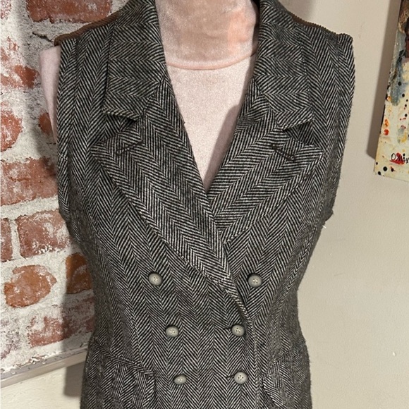 Vintage | Jackets & Coats | Vintage Brown Tweed Double Breasted ...